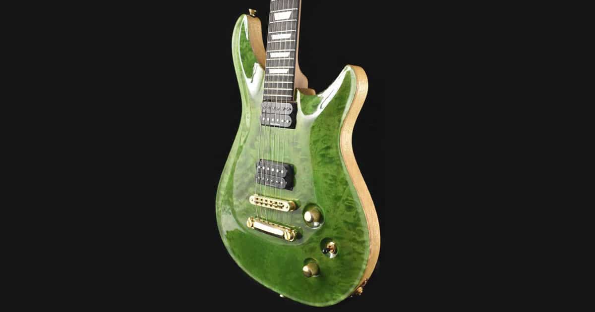 Roman Quicksilver | Trans Green | White Korina | Sho-Bud